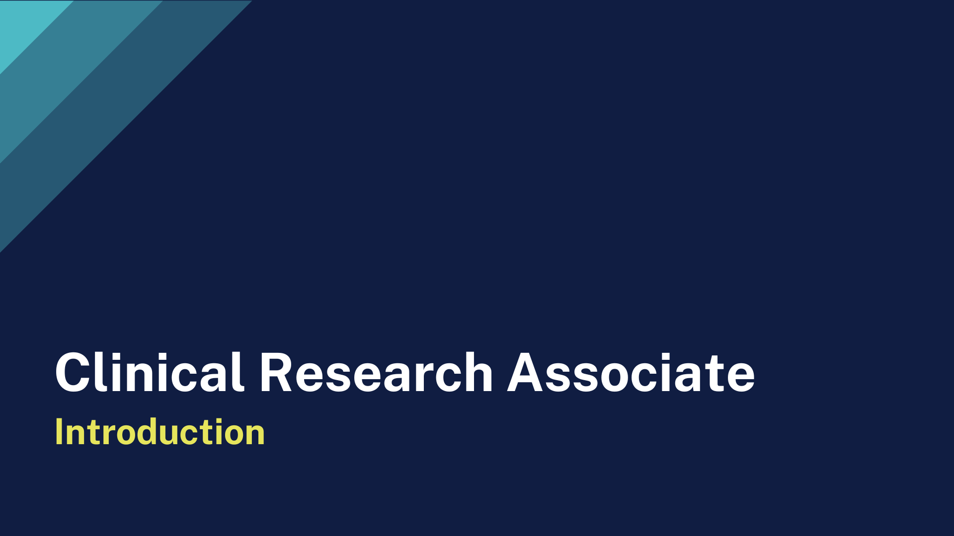 Free - CRA Training - Introductory elements - CRA Responsibilities & Competences
